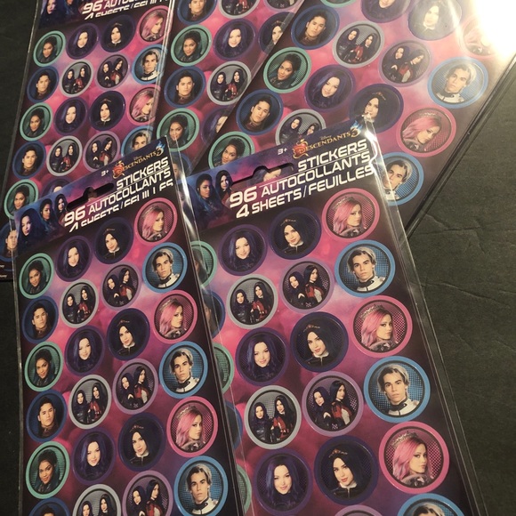 Disney | Other | 48 Disney Descendants Stickers 5 Pack Party Favors ...